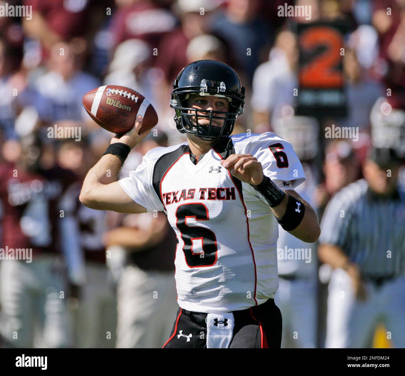 Texas Tech quarterback Graham Harrell during an NCAA college football ...