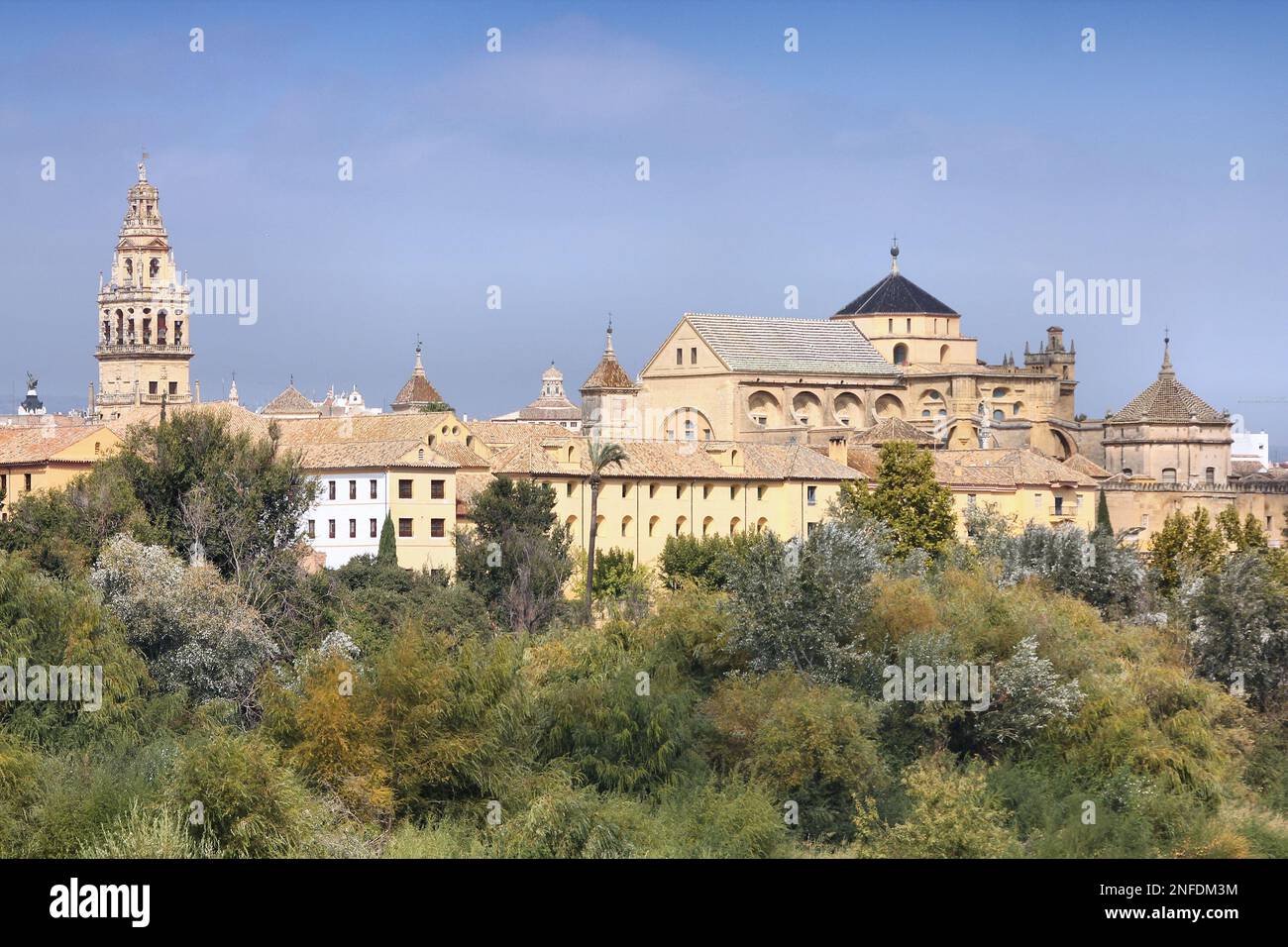 Cordoba city, Spain. Cityscape with the Mezquita cathedral. UNESCO ...