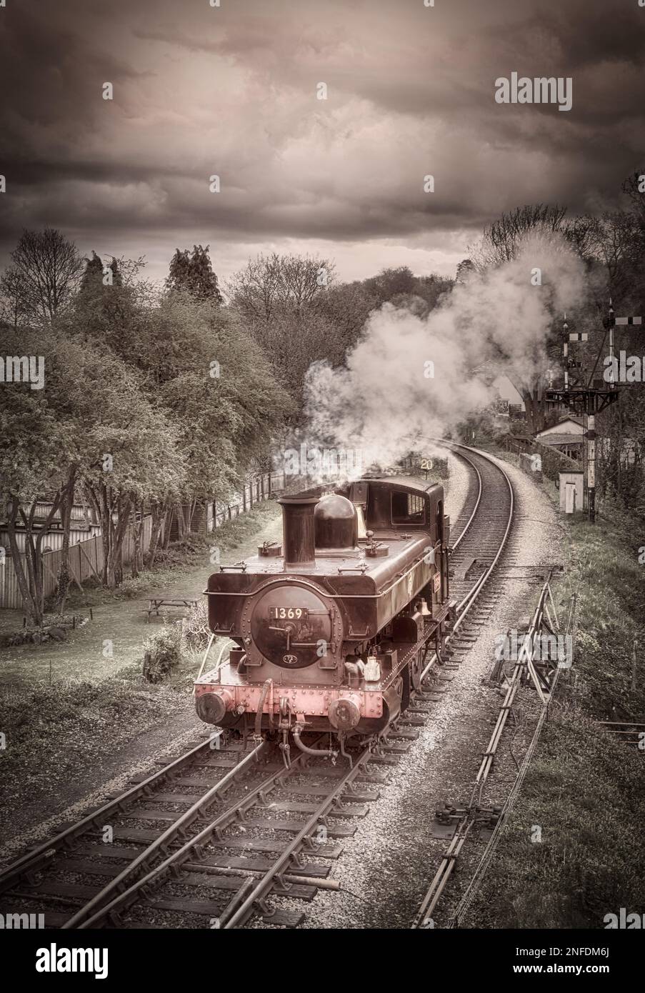 Old steam train, Devon UK Stock Photo - Alamy