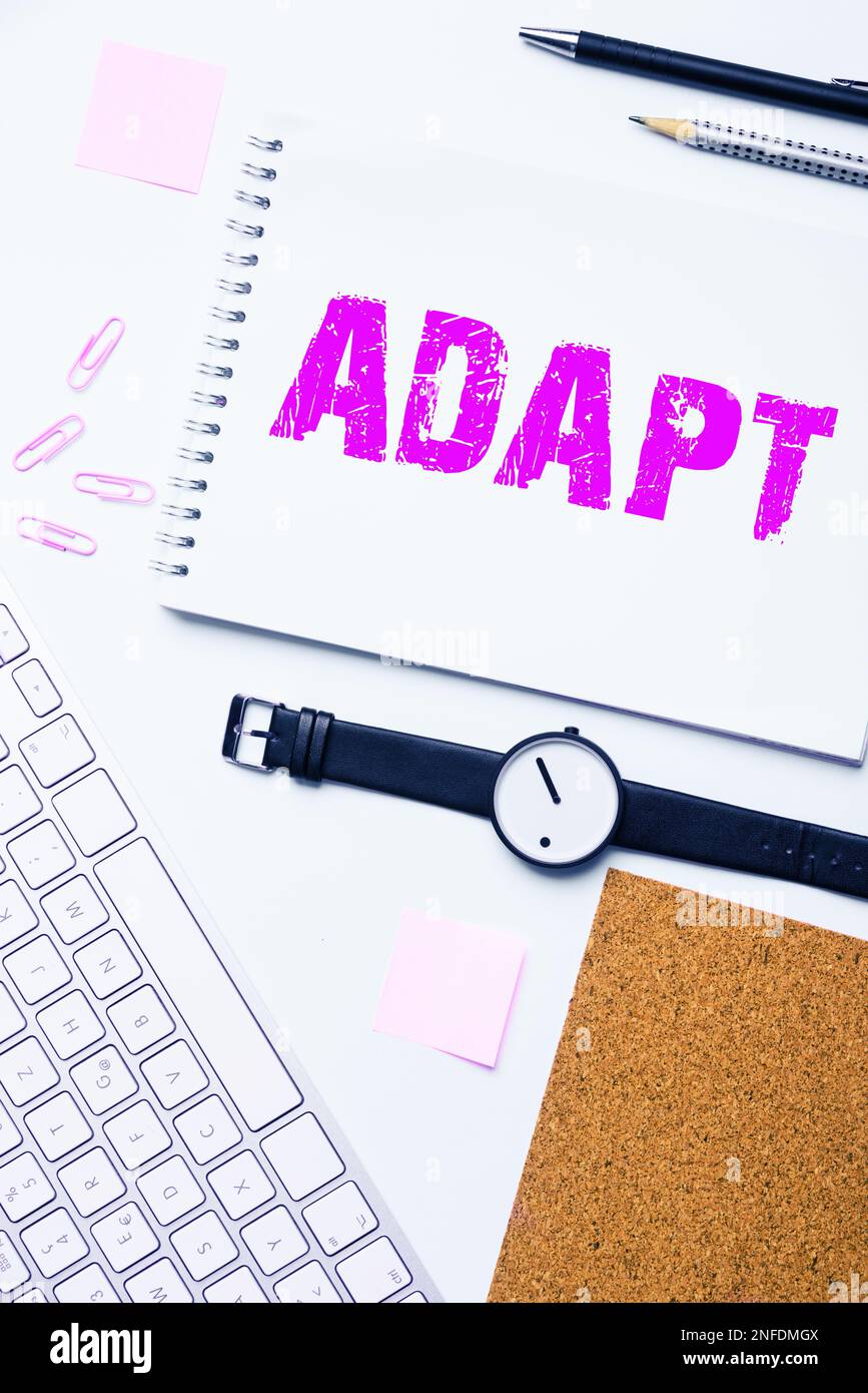 Inspiration showing sign Adapt, Concept meaning Make suitable for a new ...