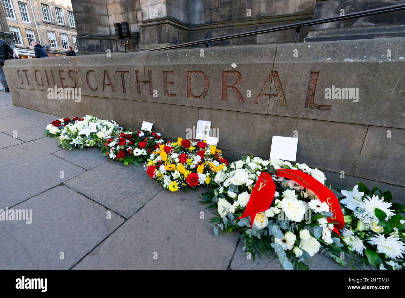 Edinburgh, Scotland, UK. 17 February 2023. Funeral of firefighter Barry ...