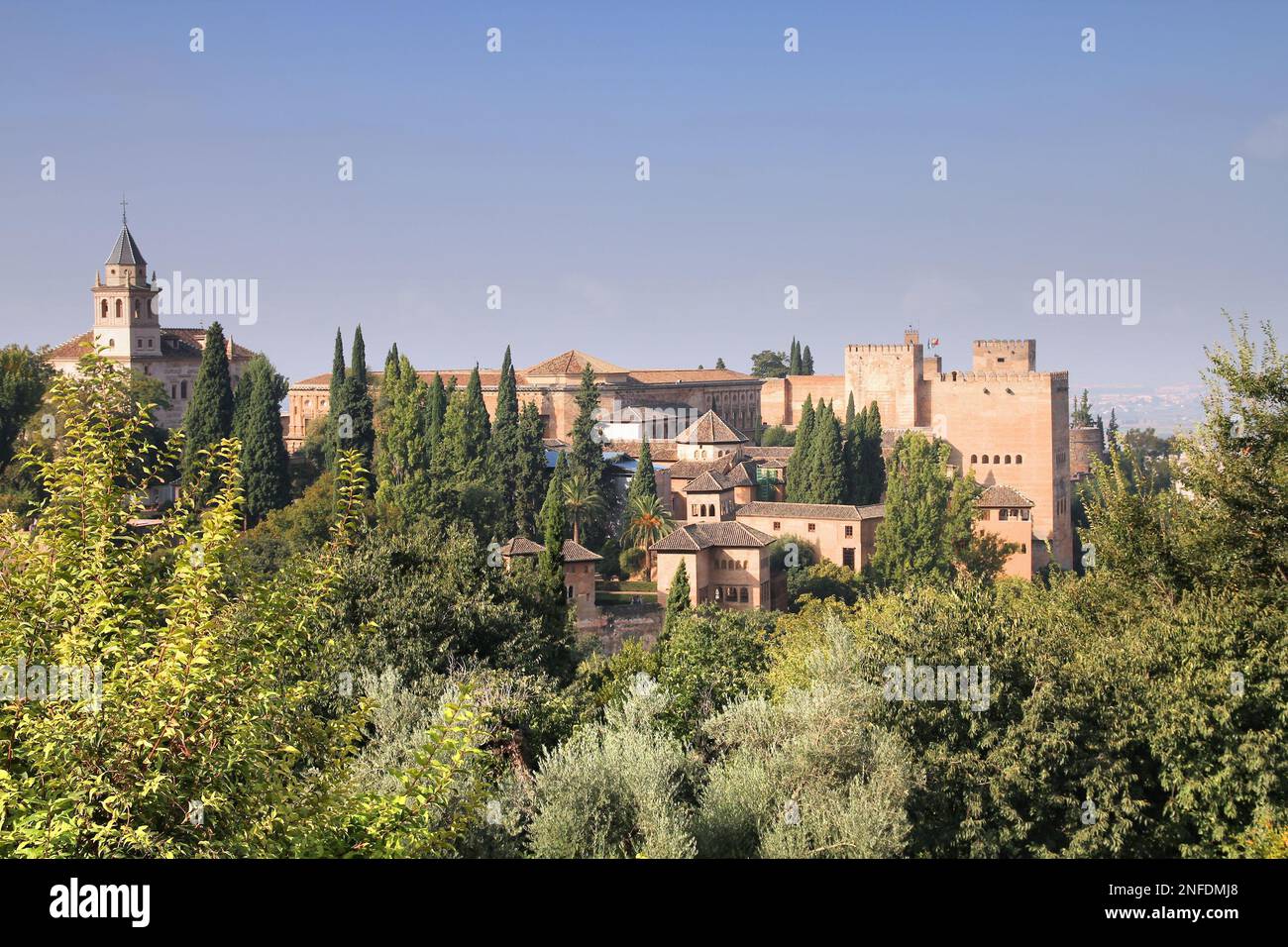 Alhambra in Granada - Moorish palace complex in Andalusia, Spain Stock ...