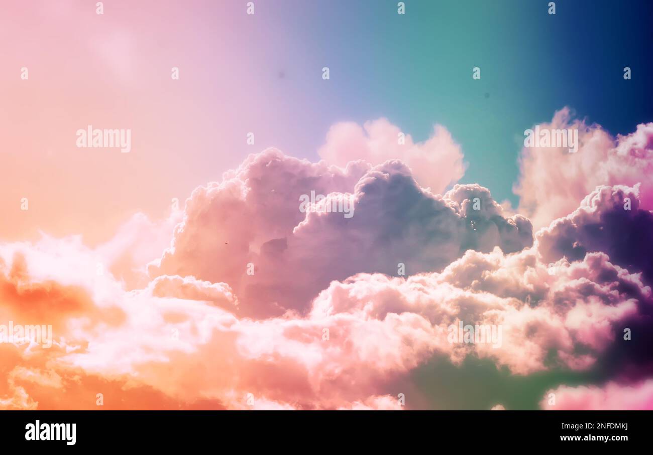 Sky landscape with clouds pastel colors Stock Photo - Alamy