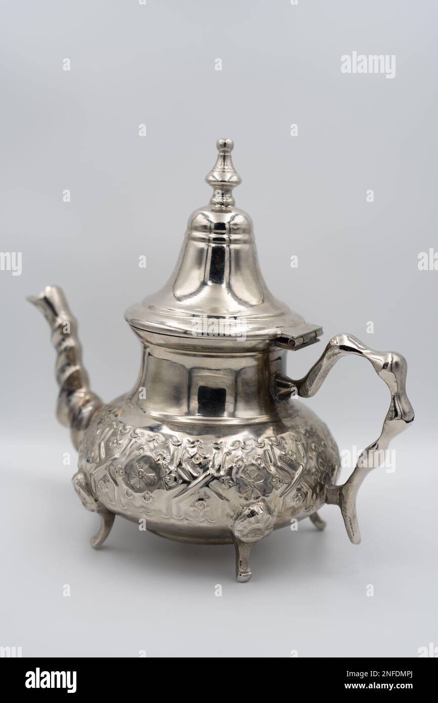 A closeup shot of old iron medieval equipment in the white room Stock ...