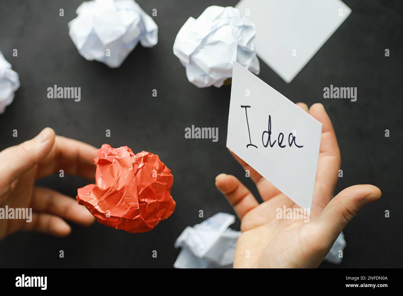 Colored pieces of paper. The concept of creativity and formation of ...