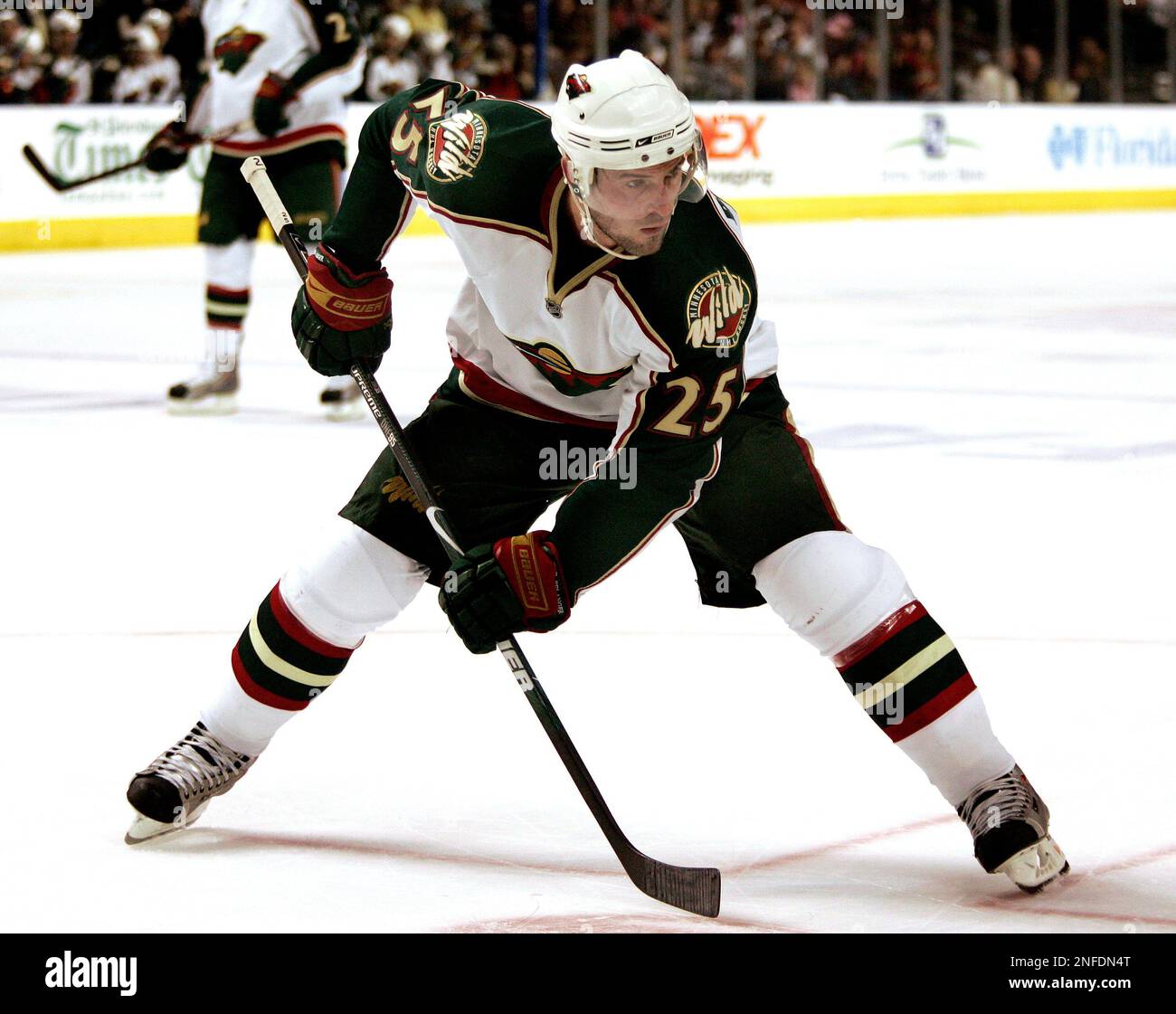 Minnesota Wild center Eric Belanger (25) during an NHL Hockey Game ...
