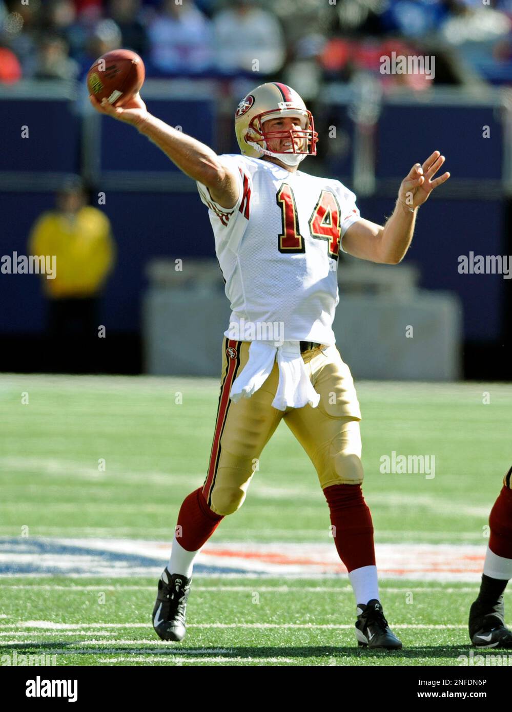 San Francisco 49ers quarterback J.T. O'Sullivan throws a pass during ...