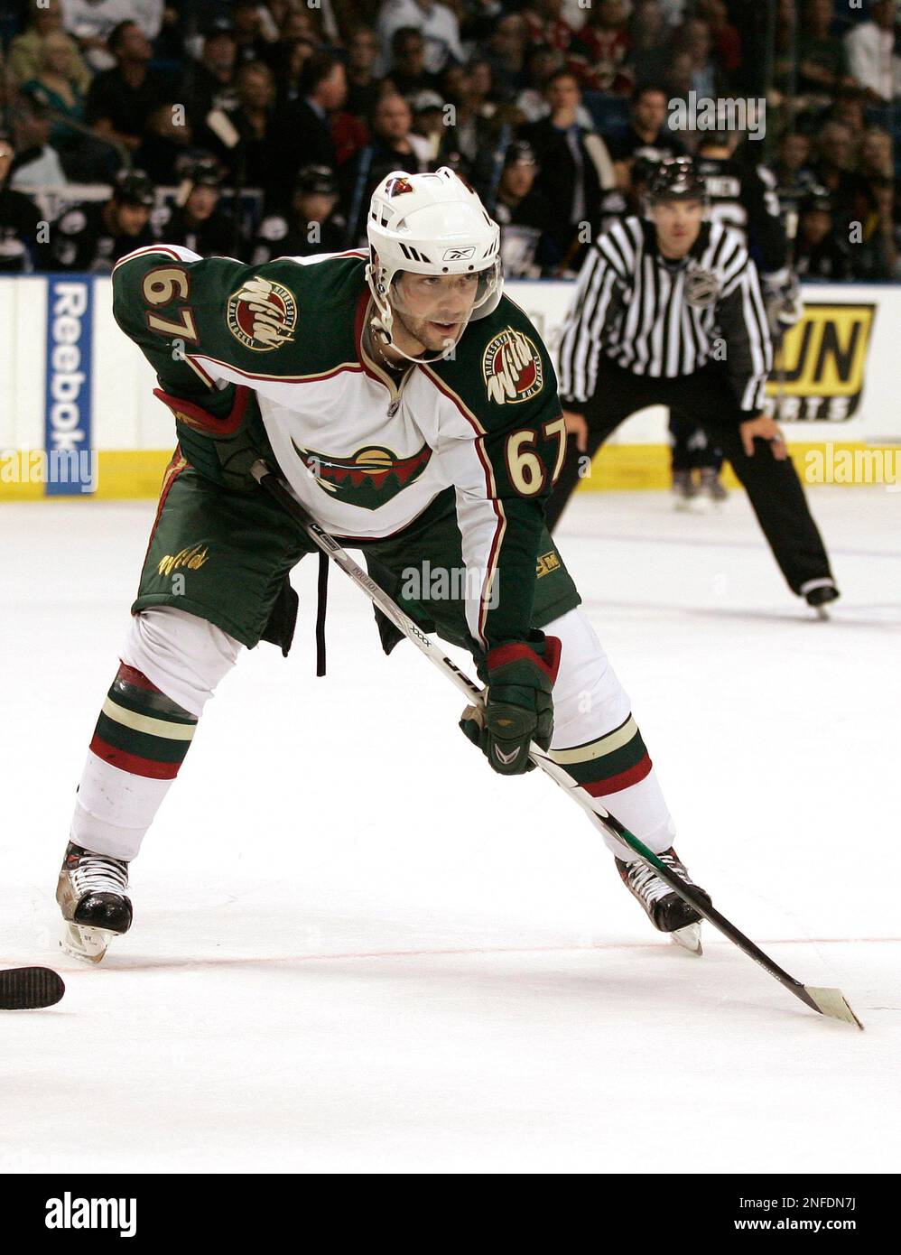 Minnesota Wild left wing Benoit Pouliot (67)during an NHL Hockey Game ...