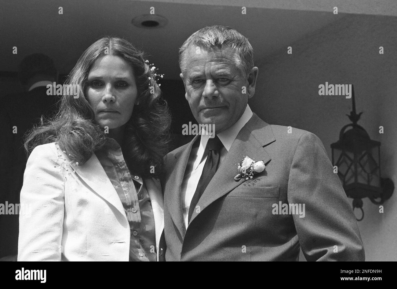 Actor Glenn Ford, 61, right, and wife, 29-year old Cynthia Hayward ...