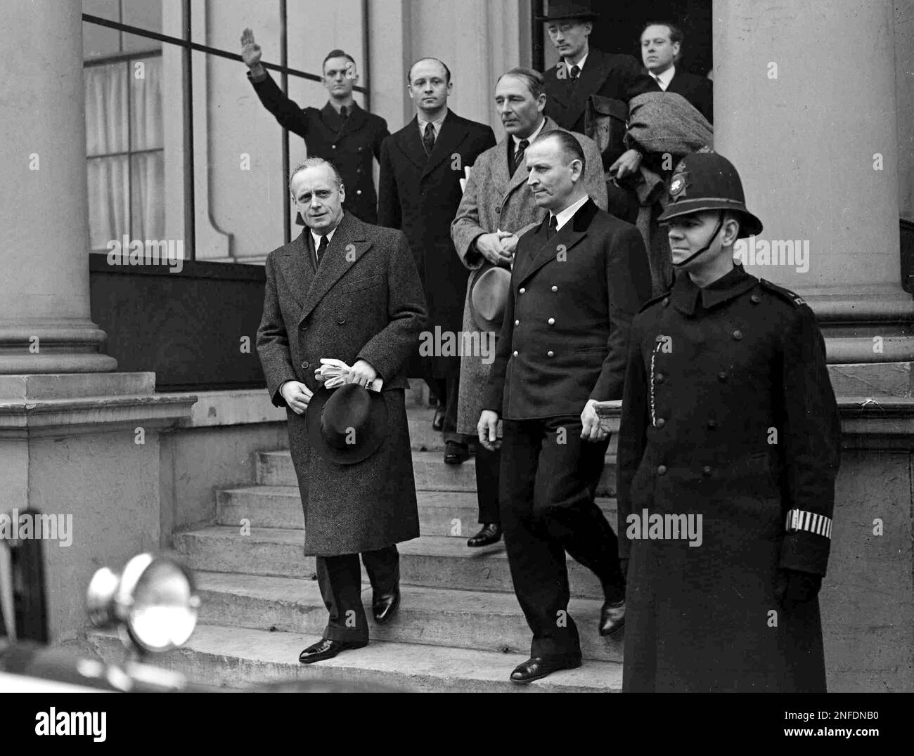 German Amassador to the Court of St. James Joachim Von Ribbentrop, left ...