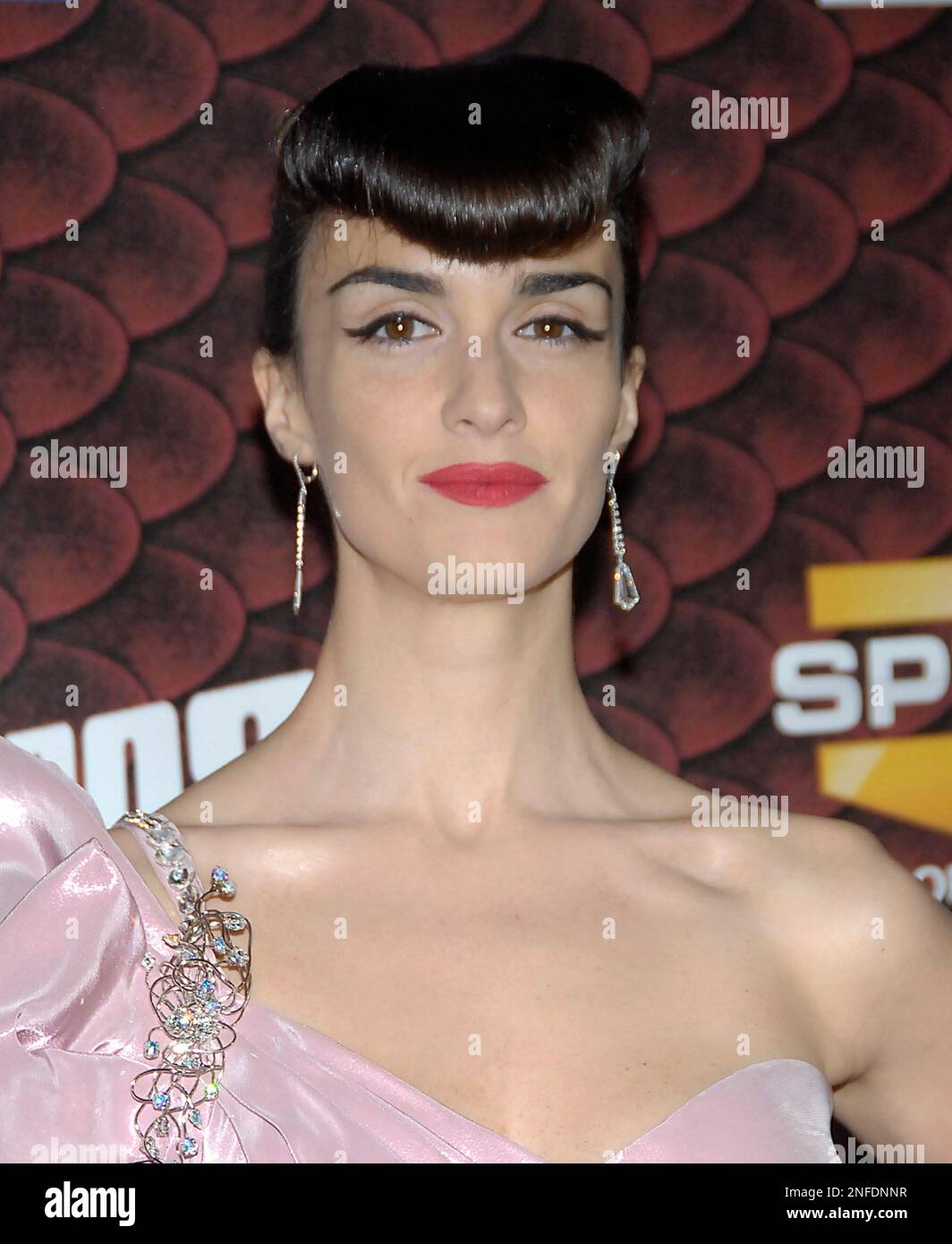 Actress Paz Vega poses on the press line at the Scream Awards in Los ...