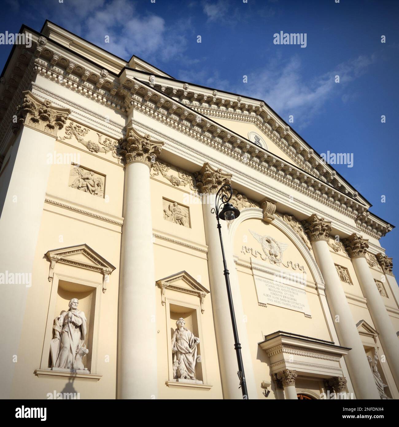 Warsaw, Poland. Saint Anne neoclassical church in Old Town quarter ...