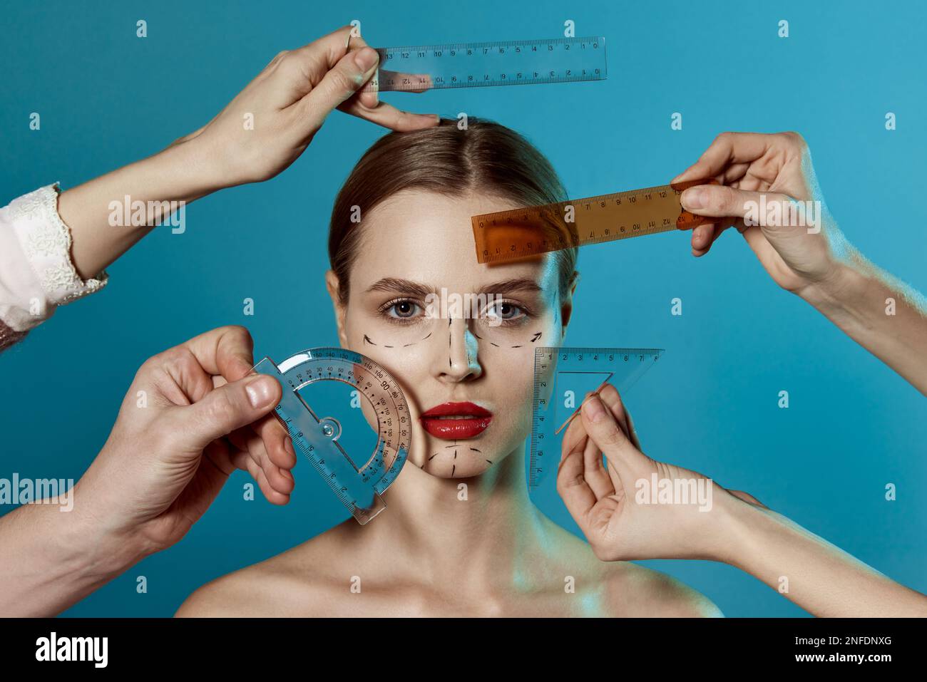 Making beauty, modifying face to make non-surgical or surgical ...