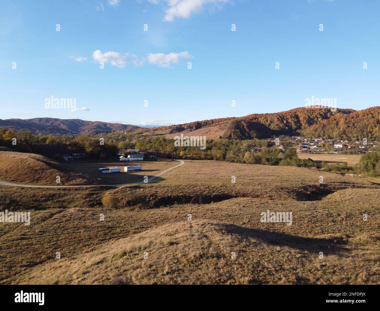 A daytime view of a beautiful countryside landscape Stock Photo - Alamy