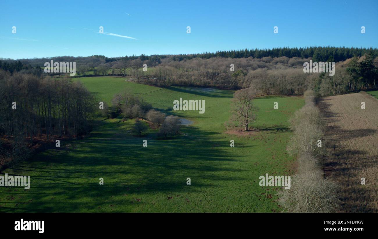 A daytime view of a beautiful countryside landscape Stock Photo - Alamy