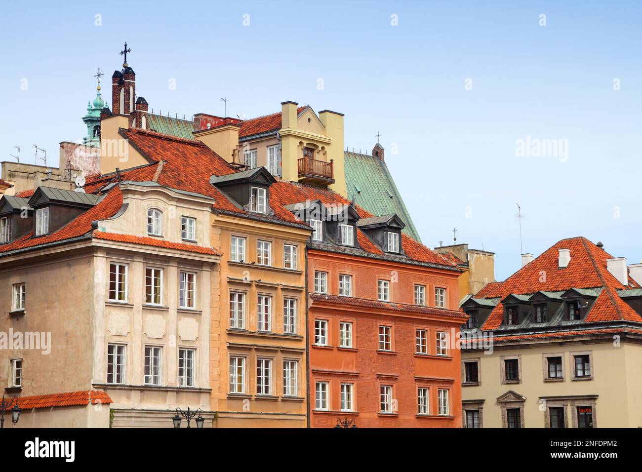 Warsaw, Poland. Old Town skyline. UNESCO World Heritage Site Stock ...