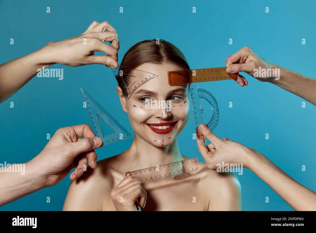 Making beauty, modifying face to make non-surgical or surgical ...