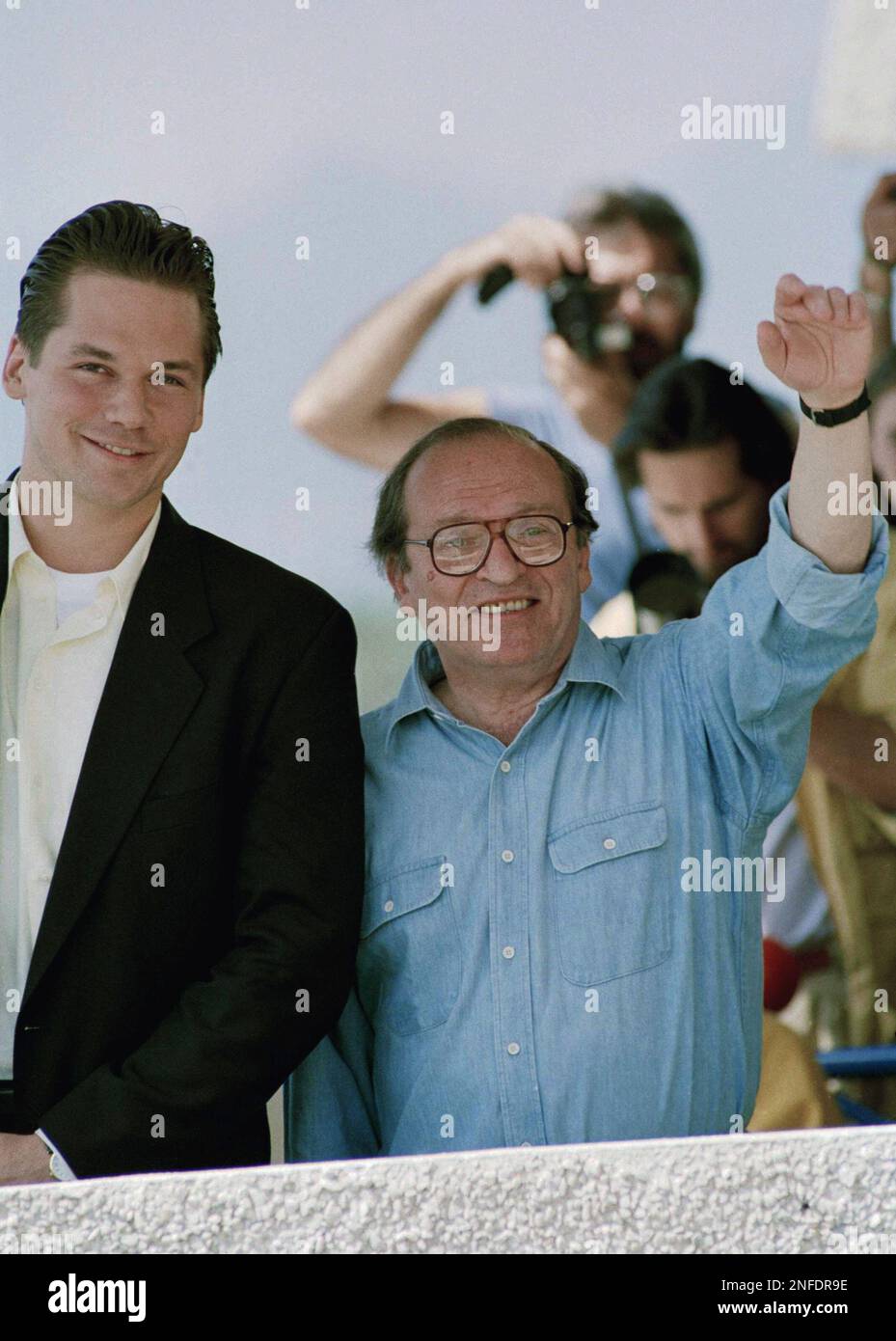 American director Sidney Lumet waves to photographers during a photo ...