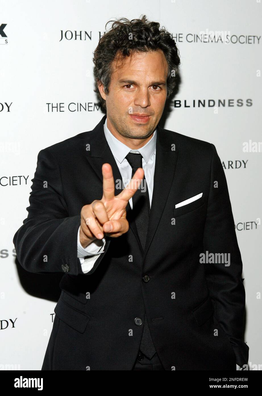 Actor Mark Ruffalo attends the Cinema Society screening of "Blindness ...