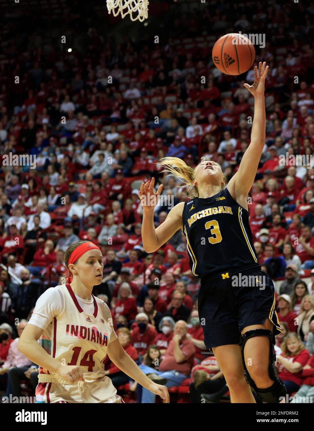 Bloomington, United States. 16th Feb, 2023. Michigan Wolverines guard ...