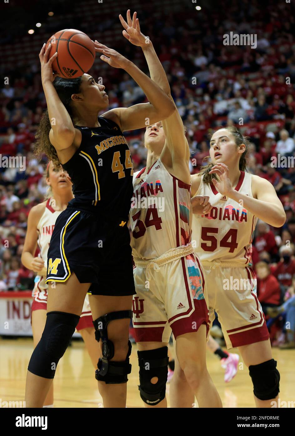 Bloomington, United States. 16th Feb, 2023. Michigan Wolverines forward ...