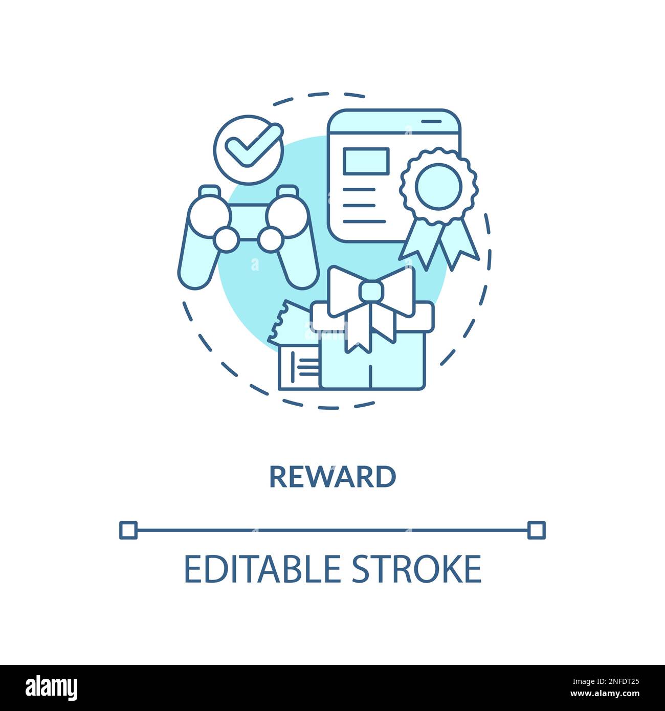 Reward turquoise concept icon Stock Vector Image & Art - Alamy