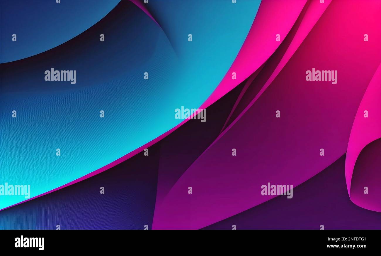 Abstract blue and magenta background, wallpaper of waves, veils texture ...