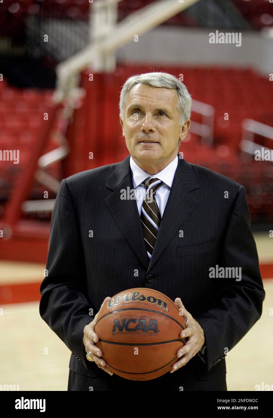 Maryland basketball coach Gary Williams poses for a photo during media ...