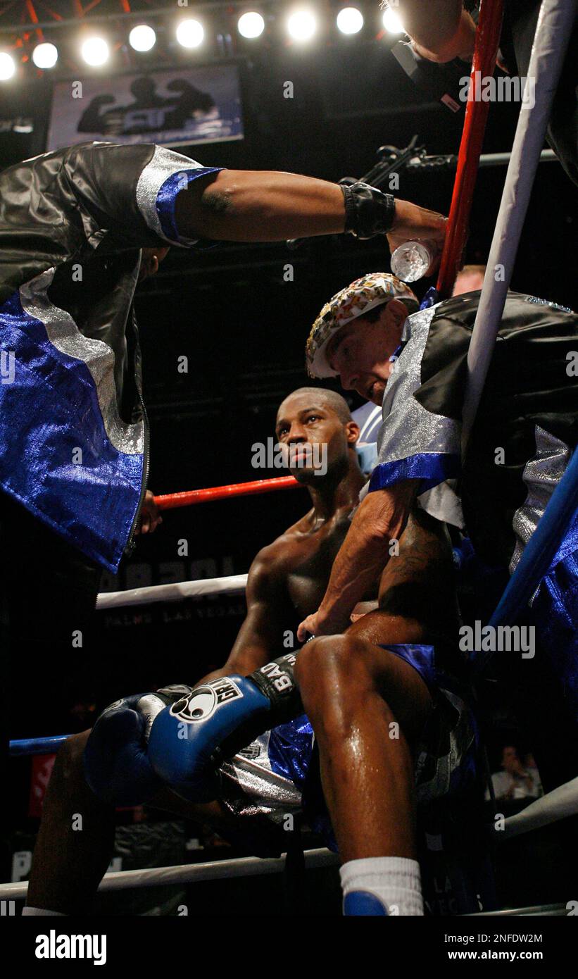 Chad Dawson is seen in his corner during his match with Antonio Tarver ...