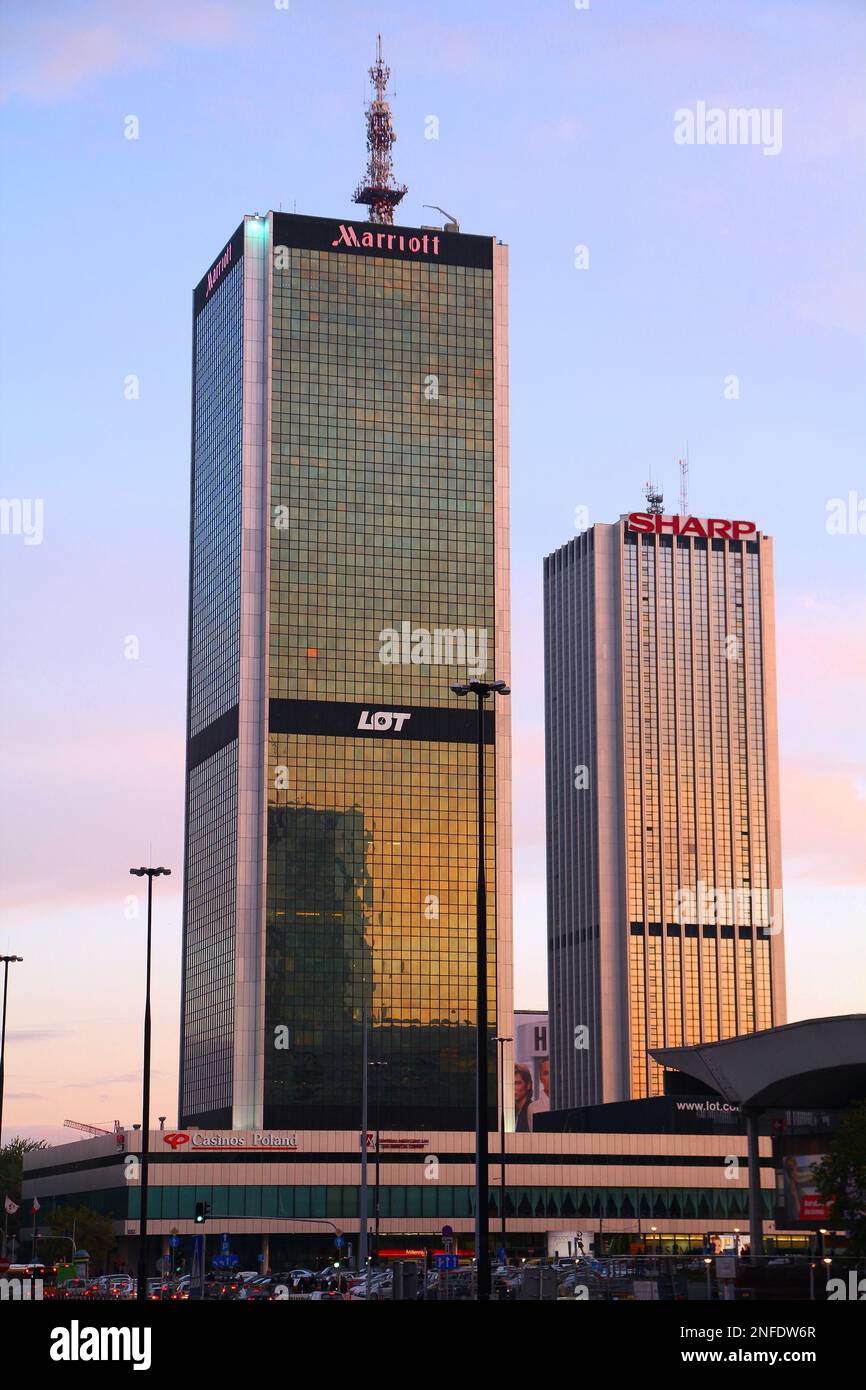 WARSAW, POLAND - SEPTEMBER 7, 2010: Marriott Hotel in Warsaw, Poland ...