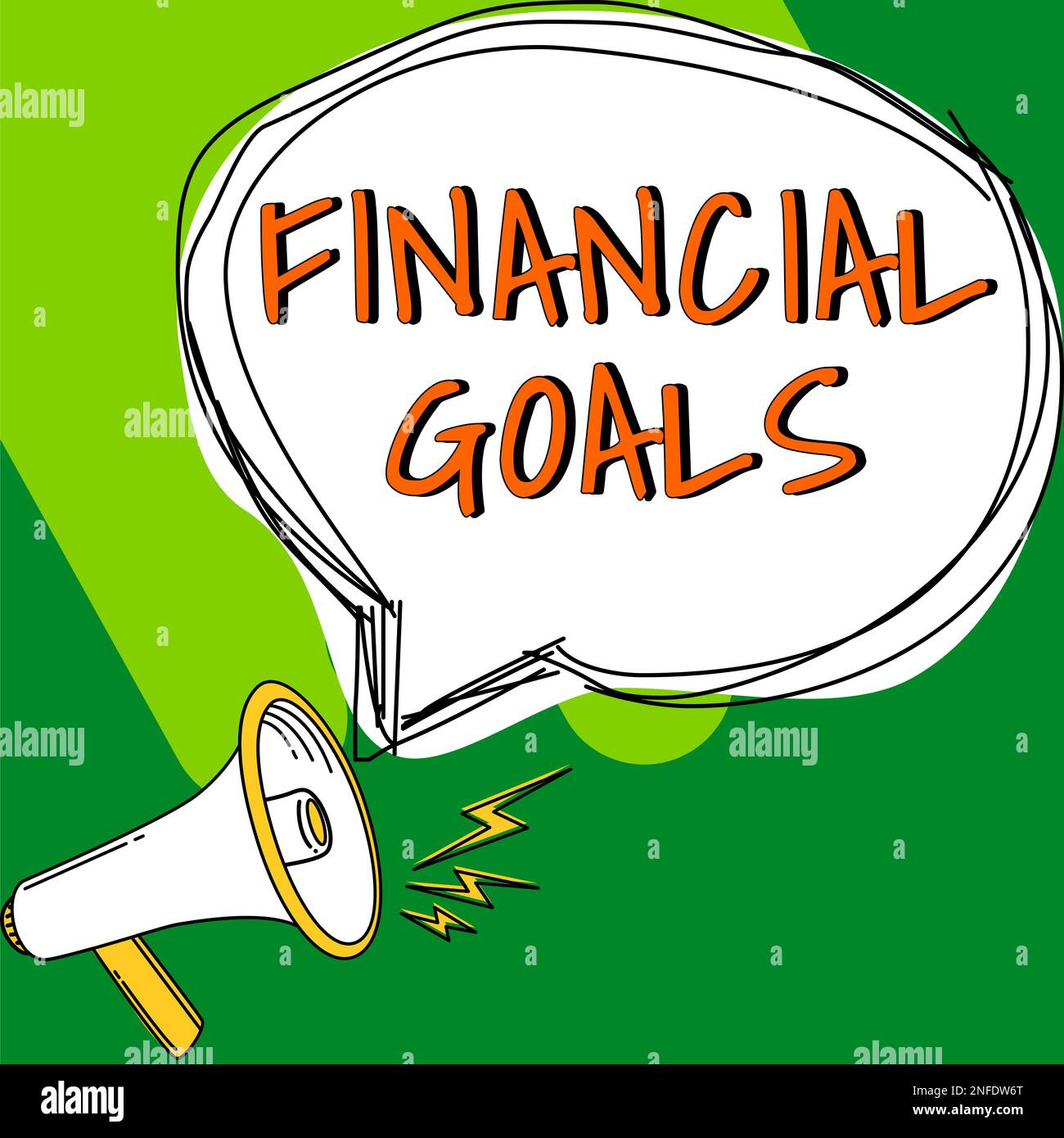 Conceptual caption Financial Goals, Business overview targets usually ...