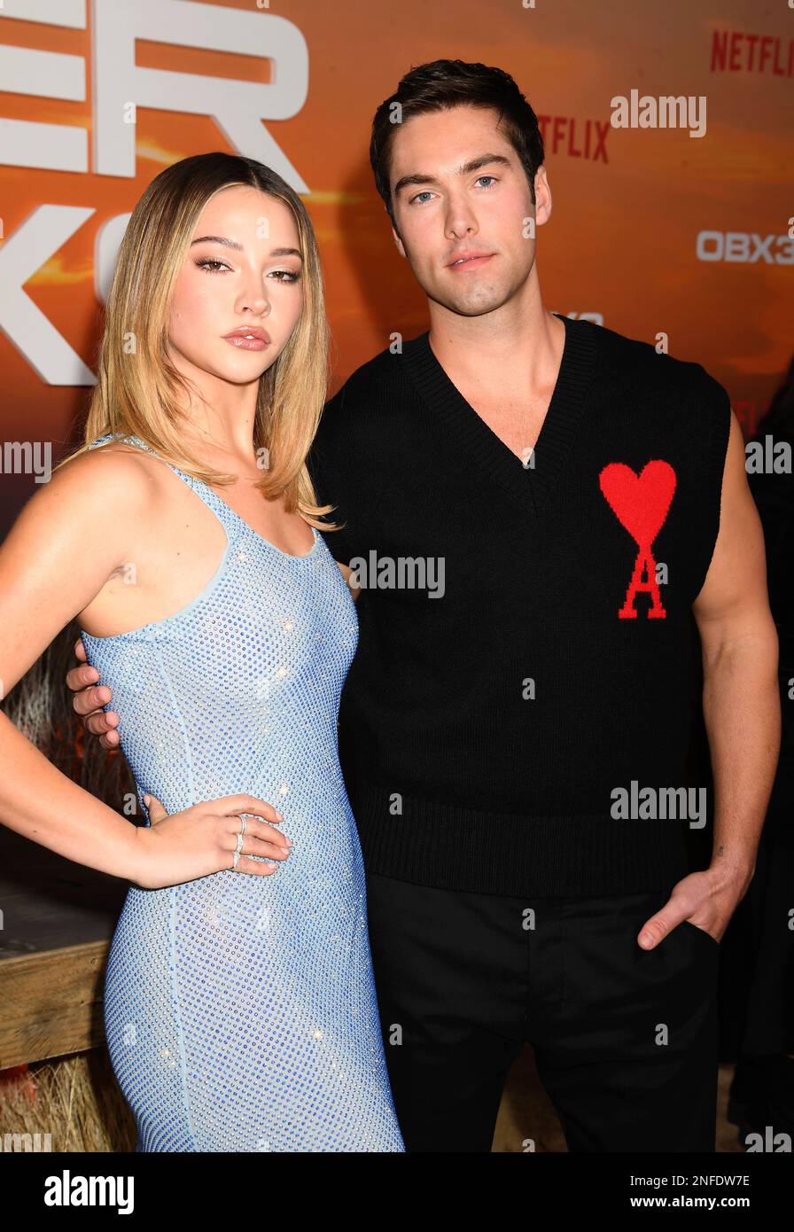 LOS ANGELES, CALIFORNIA - FEBRUARY 16: (L-R) Madelyn Cline and Austin ...