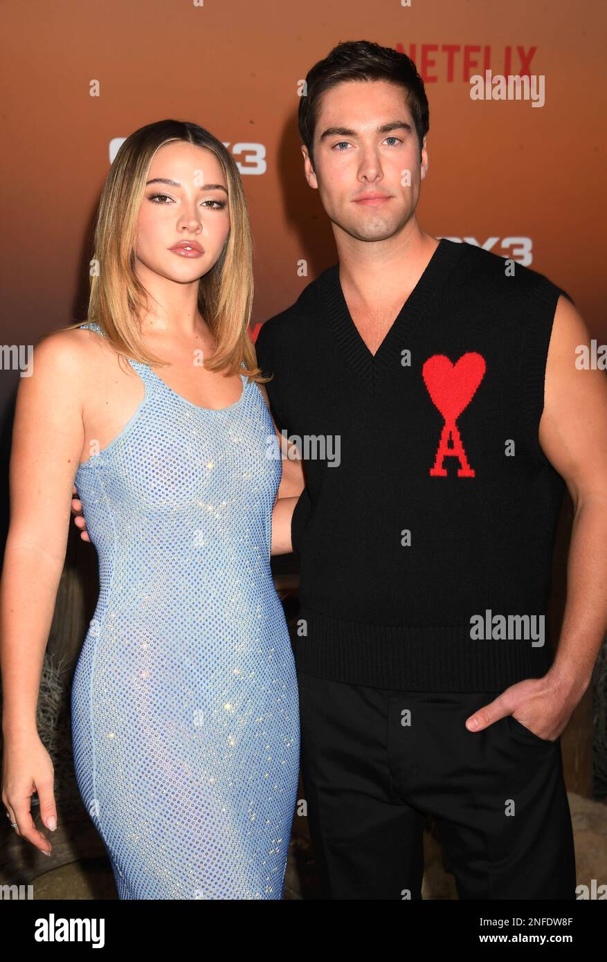 LOS ANGELES, CALIFORNIA - FEBRUARY 16: (L-R) Madelyn Cline and Austin ...