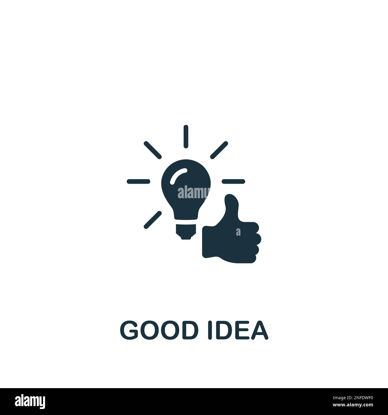 Good idea icon. Monochrome simple sign from idea collection. Good idea ...