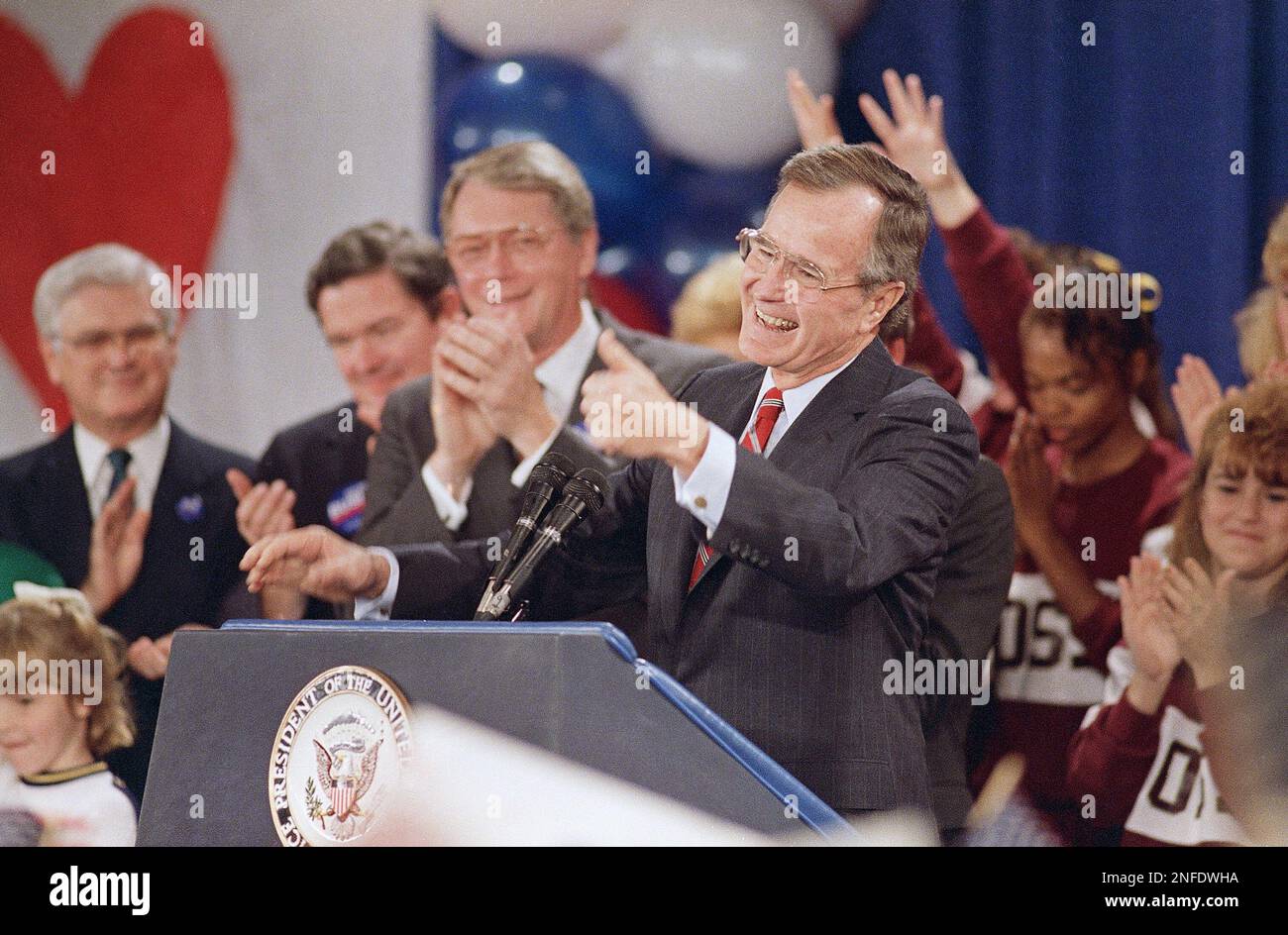 George Bush, the Republican Party candidate for president, is pictured ...