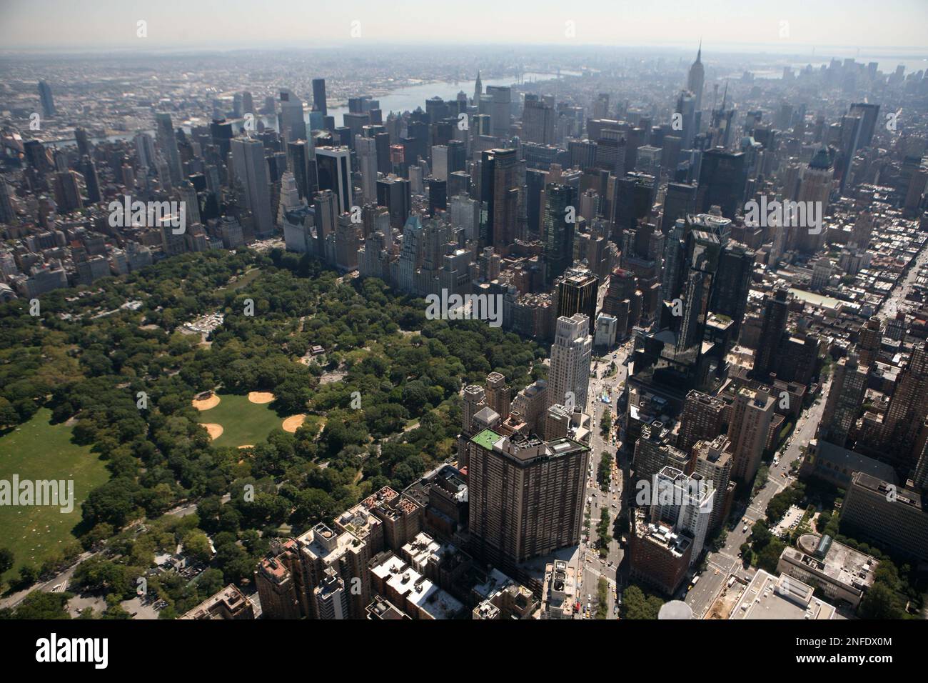 Central Park and midtown Manhattan are shown in this aerial photo of ...