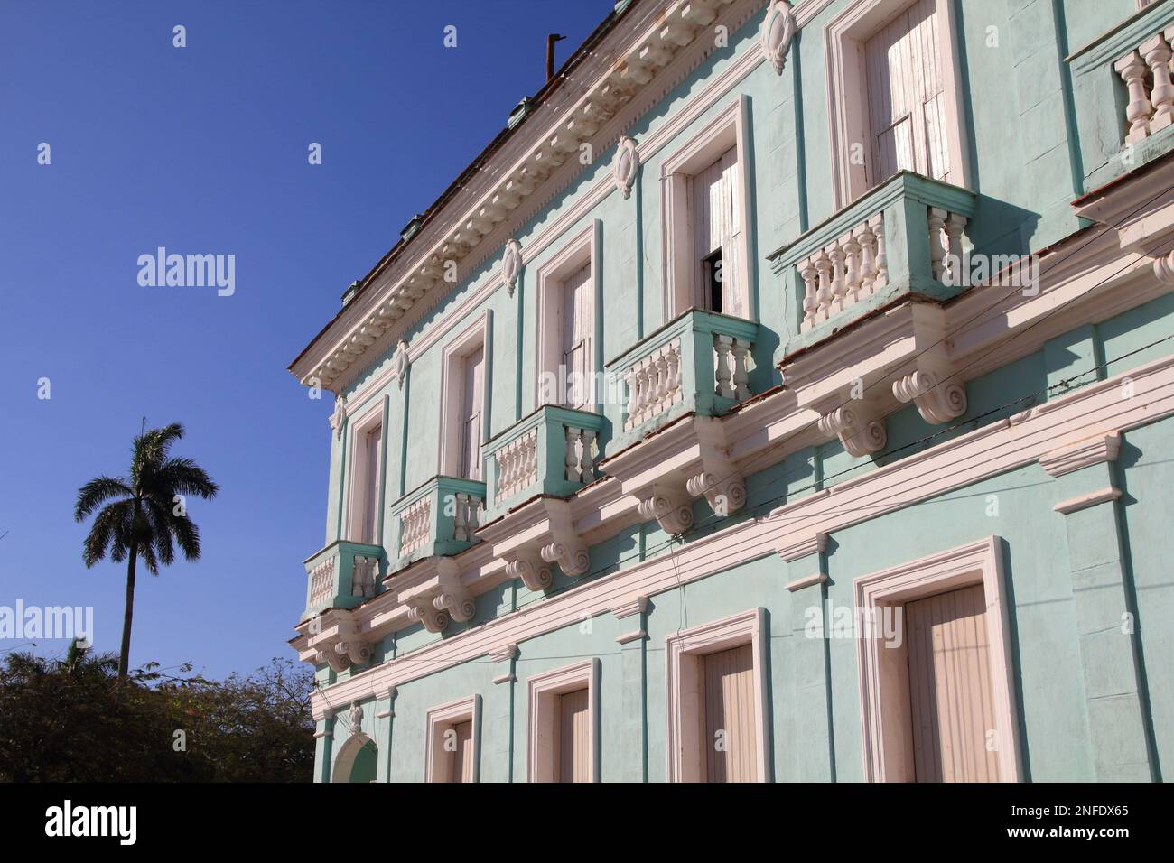 Remedios town, Cuba - main square old architecture Stock Photo - Alamy