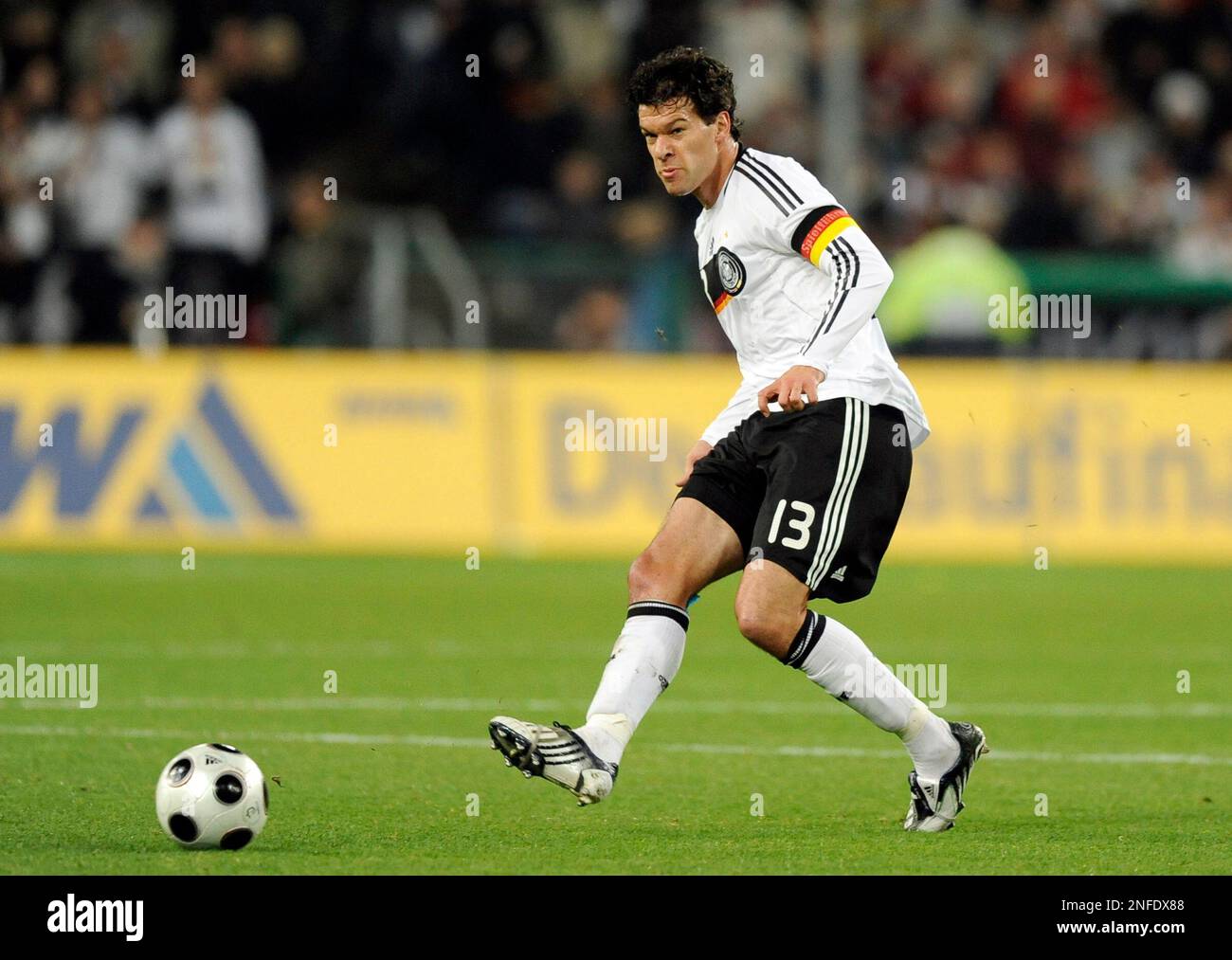 Germany's Michael Ballack plays during the World Cup group 4 qualifying ...