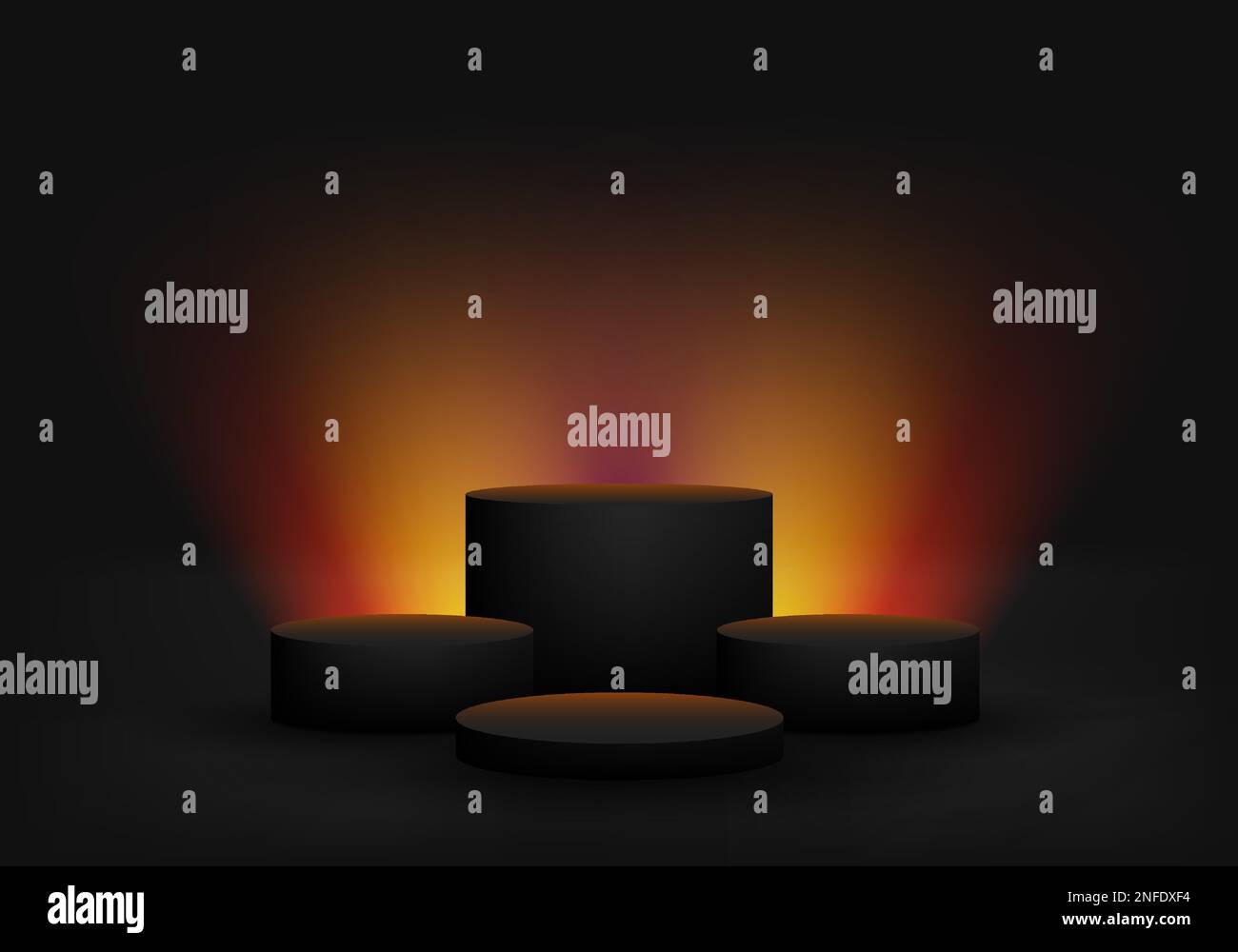 Mock up three showcase Stock Vector Images - Alamy