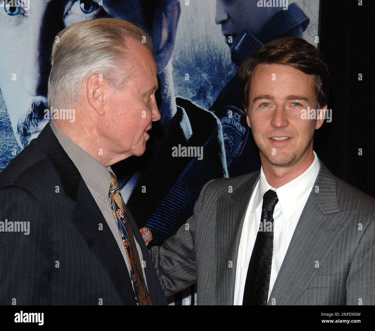 Actors Jon Voight,left, and Edward Norton arrive at the premiere of ...