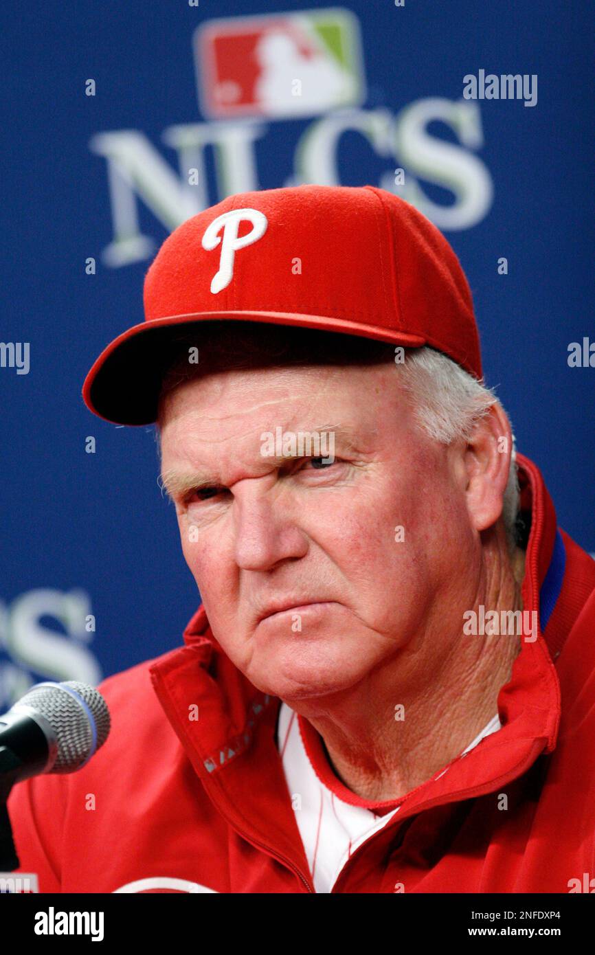 Philadelphia Phillies manager Charlie Manuel after Game 1 against the ...