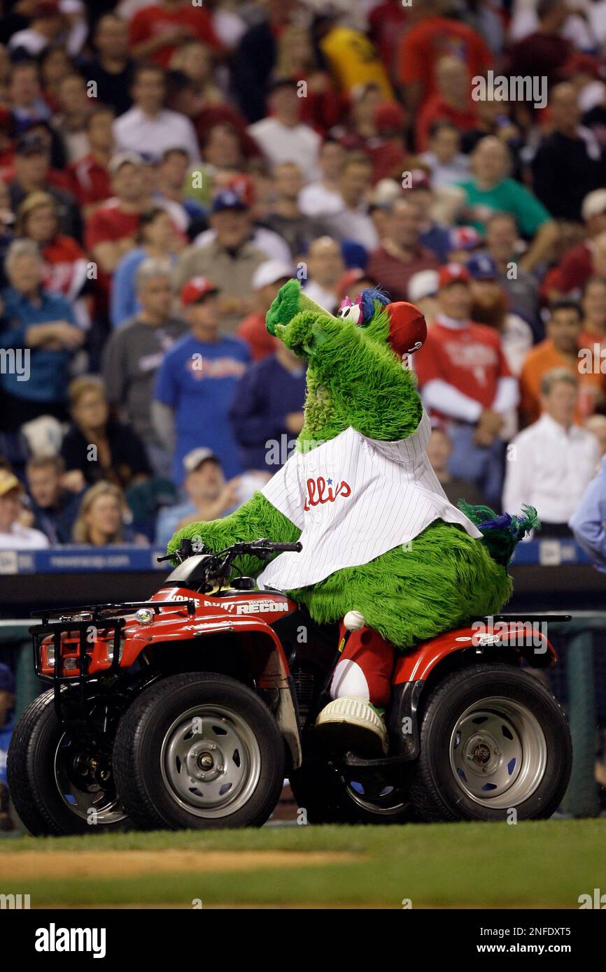 Philadelphia Phillies mascot, the Phillie Phanatic, during a game ...