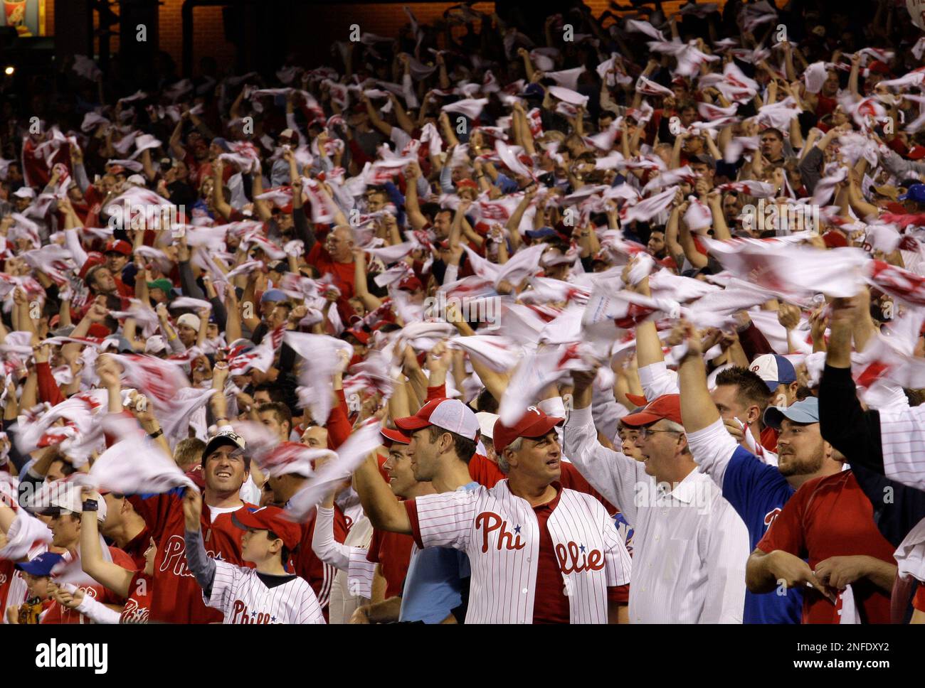 Philadelphia Phillies fans during baseball action in Game 1 of the ...