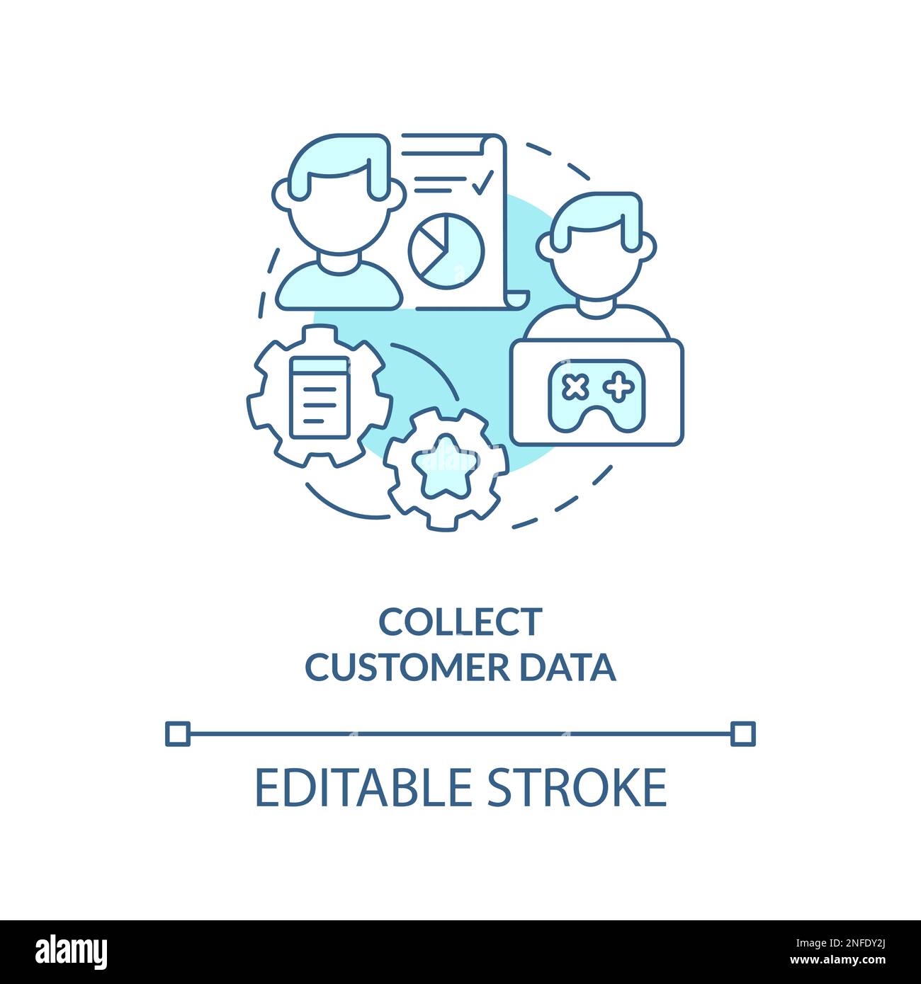 Collect customer data turquoise concept icon Stock Vector Image & Art ... Collect customer data turquoise concept icon Stock Vector Image & Art ...