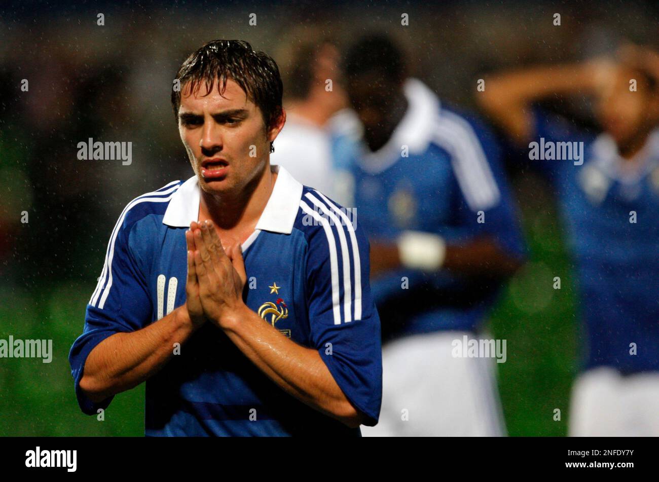 France's Anthony Mounier gestures during his under-21 Euro 2009 ...