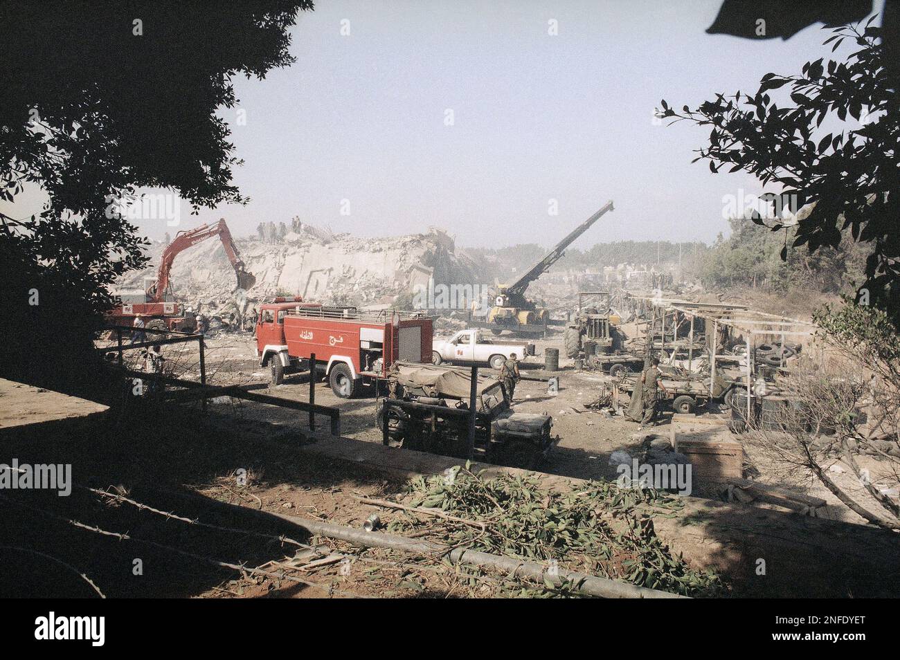 This is the scene in the aftermath of the bombing of the U.S. Marines barracks in Beirut ...