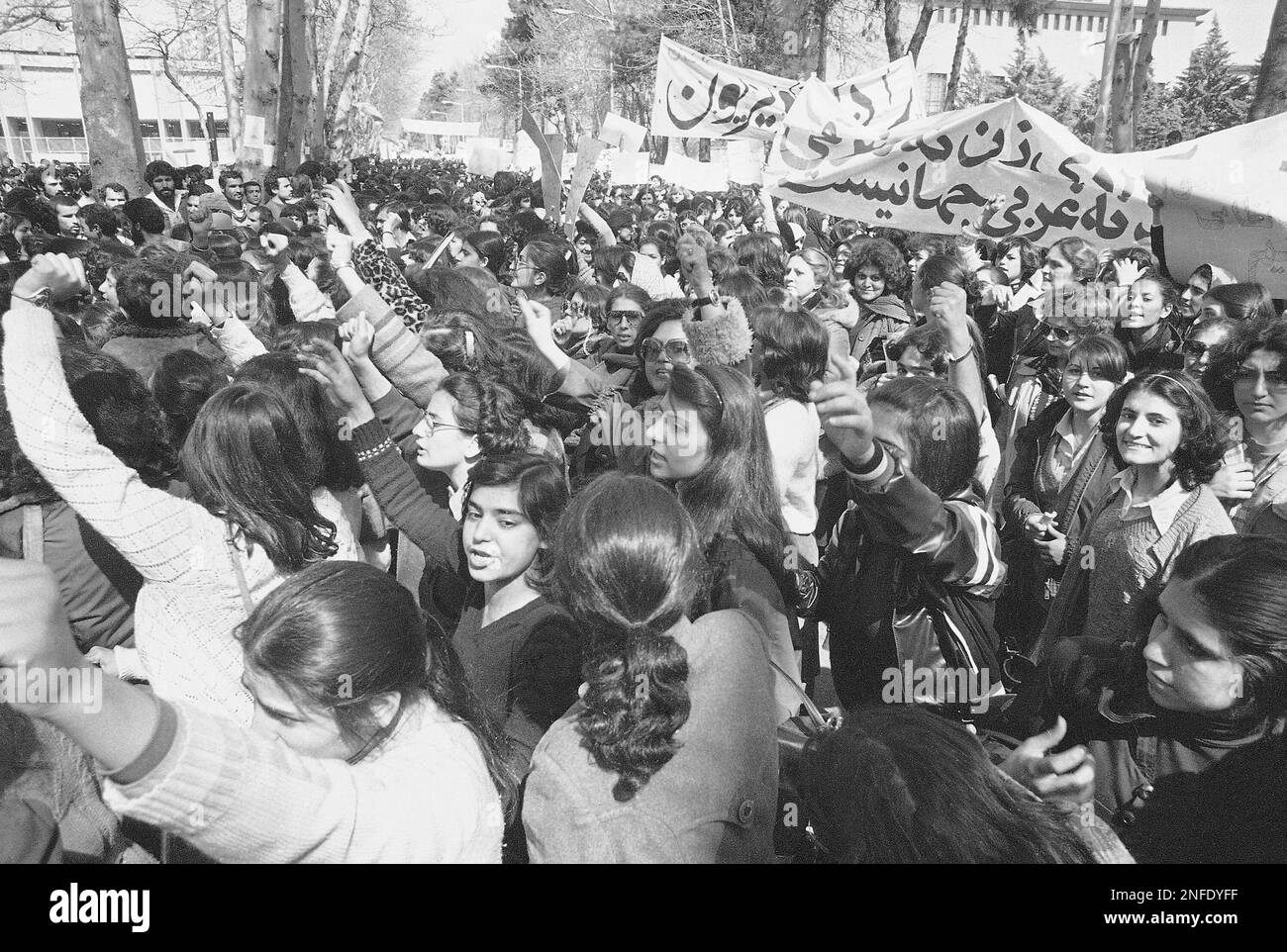 Iranian women demonstrate for equal rights, March 12, 1979. (AP Photo ...