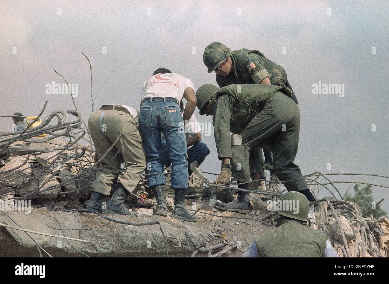 This is the scene in the aftermath of the bombing of the U.S. Marines ...