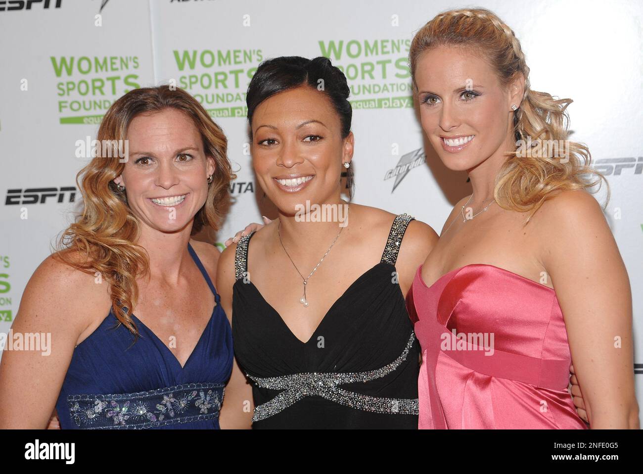 From left, US Soccer team members Christine Rampone, Angela Hucles and ...