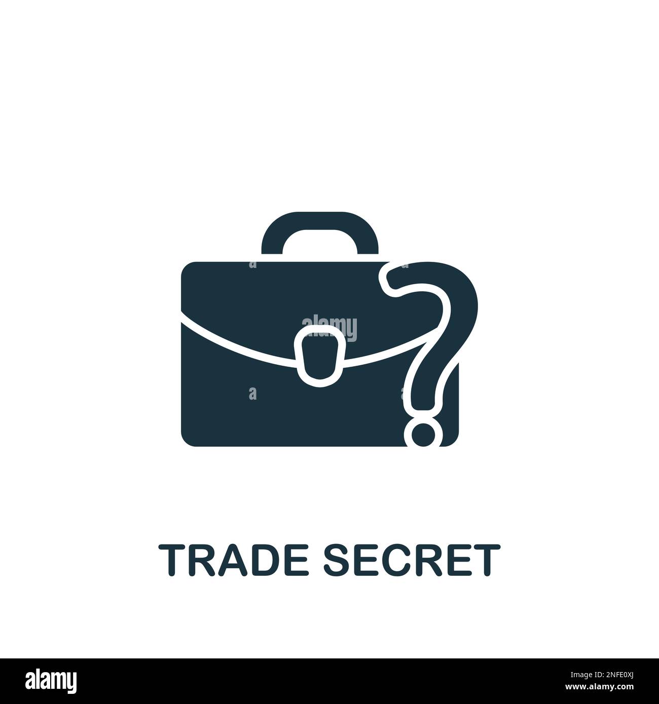 Trade secret icon. Monochrome simple sign from intellectual property ...